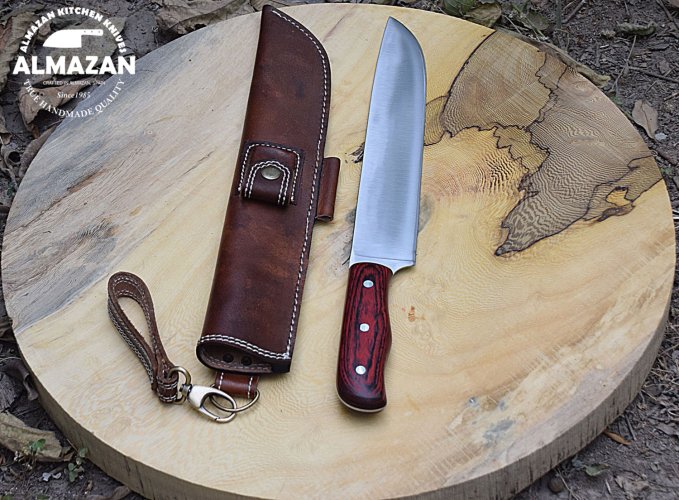 The Brisket Butler - Custom Handmade Stainless Steel Kitchen Knife with ...